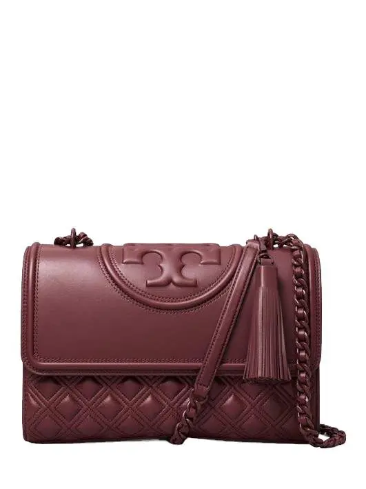 Tory Burch Fleming Convertible Shoulder Bag - Wine