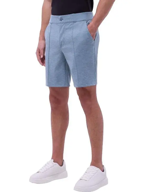 Bugatchi Soft Touch Knit Pintuck Shorts - Shark