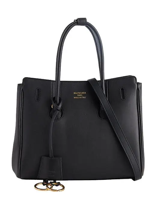 Balenciaga Hampton Mini Leather Shoulder Bag - Black