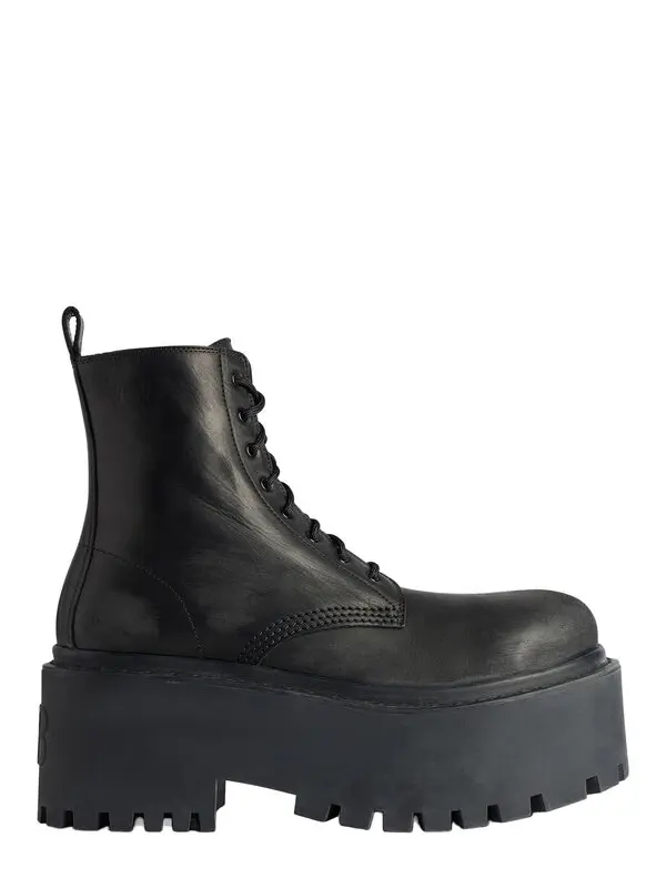 Balenciaga Strike Platform Bootie - Black