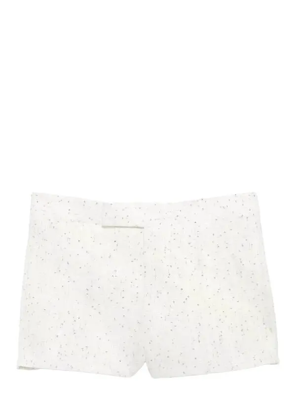 SAPIO Sequined Thigh-length Shorts - White