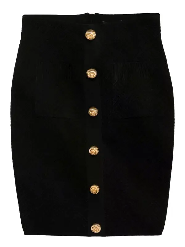 Balmain Button-embellished Mini Skirt - Black