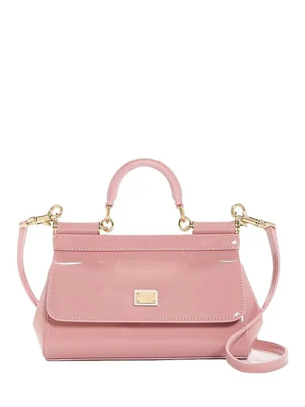 Dolce & Gabbana Sicily Leather Top Handle Bag - Medium Pink
