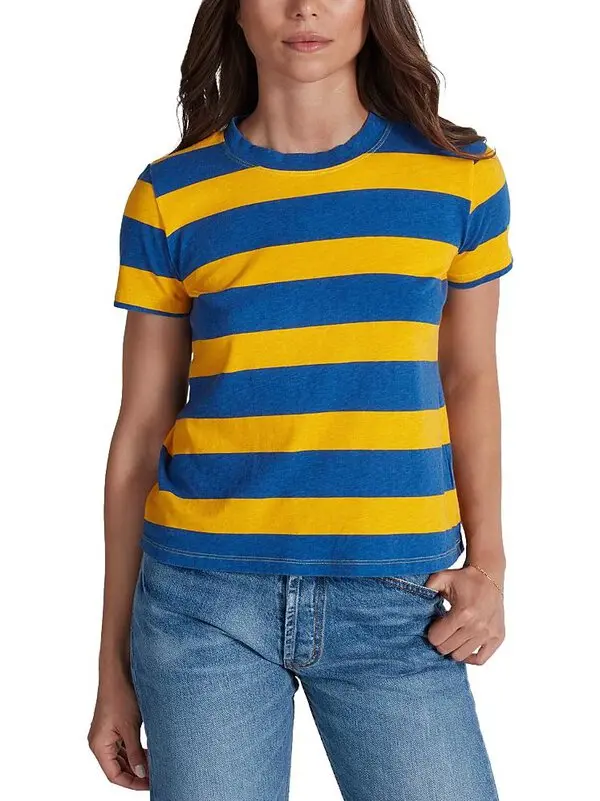 ASKK NY Striped Tee - Blue/gold Stripe