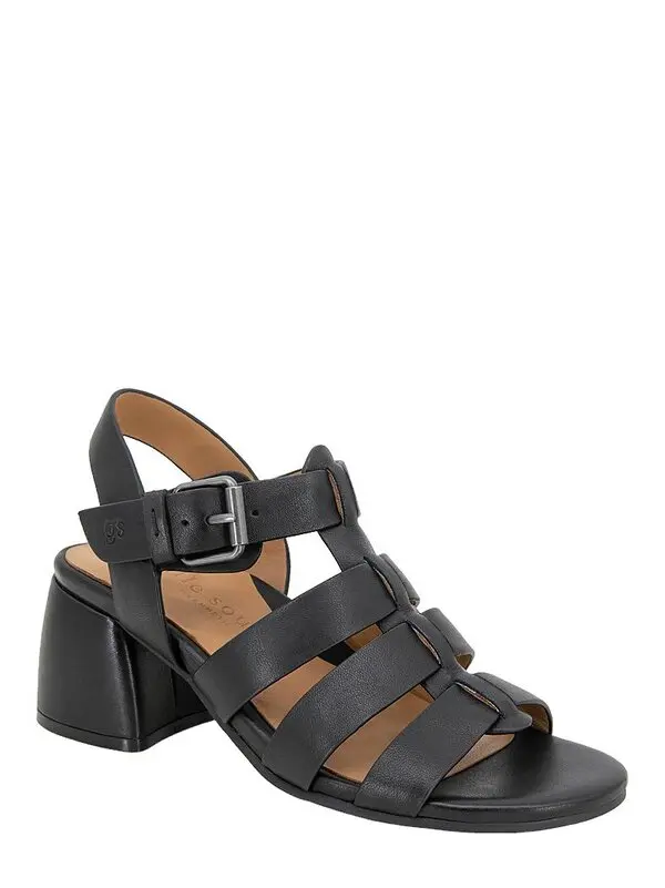 KENNETH COLE Margarite Sandals - Black Leather