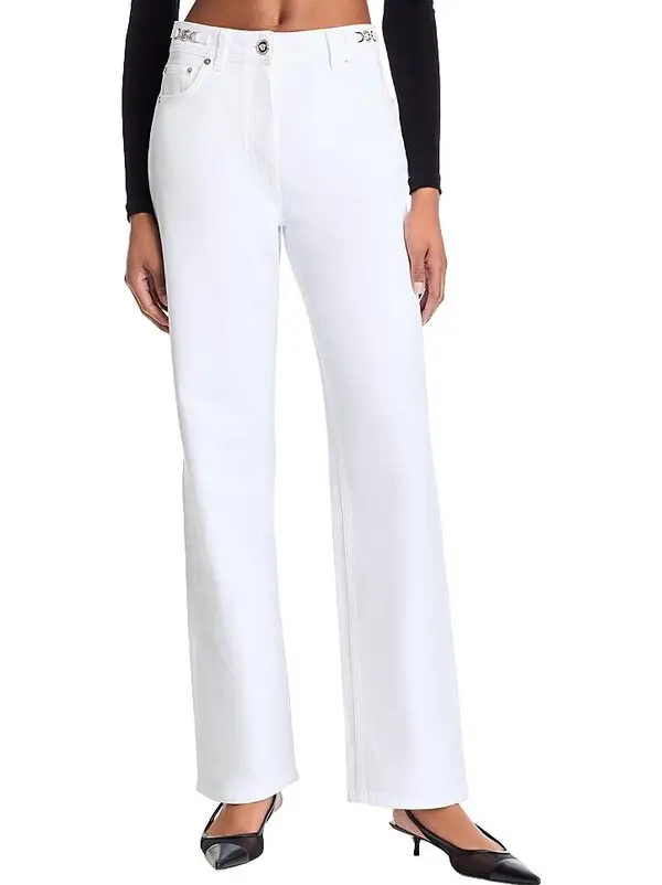 Versace High-rise Straight Leg Jeans - White