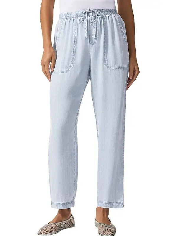 Splendid Angie Straight Leg Pants - Bleached Indigo