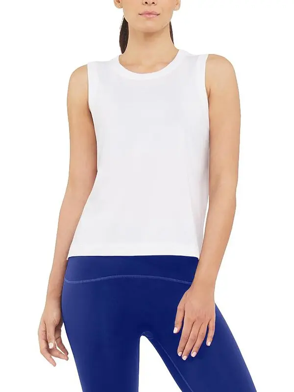 Spanx Supernaturals Flow Crewneck Tank Top - Vivid White