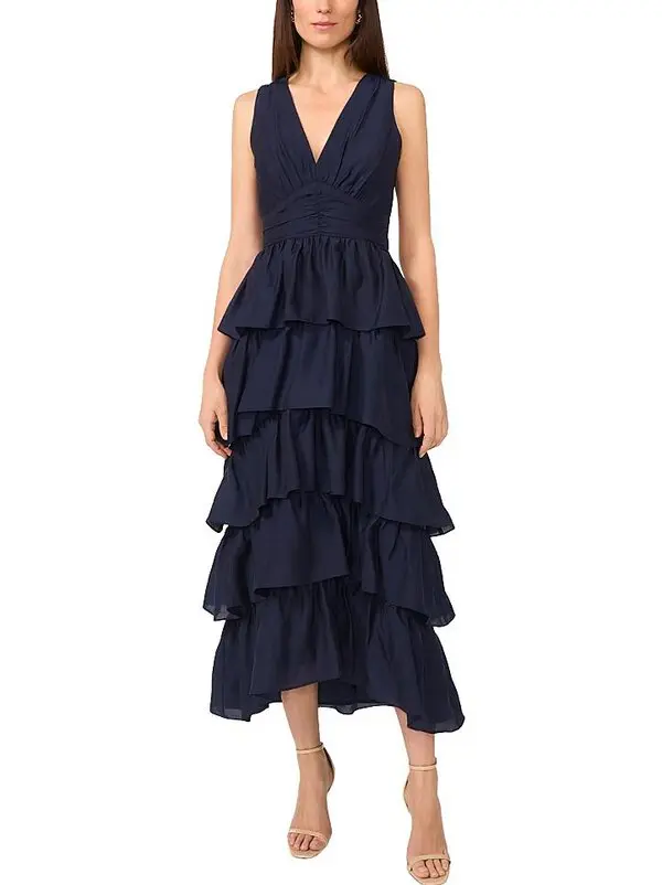 1.State Ruffle Maxi Dress - Indigo Night