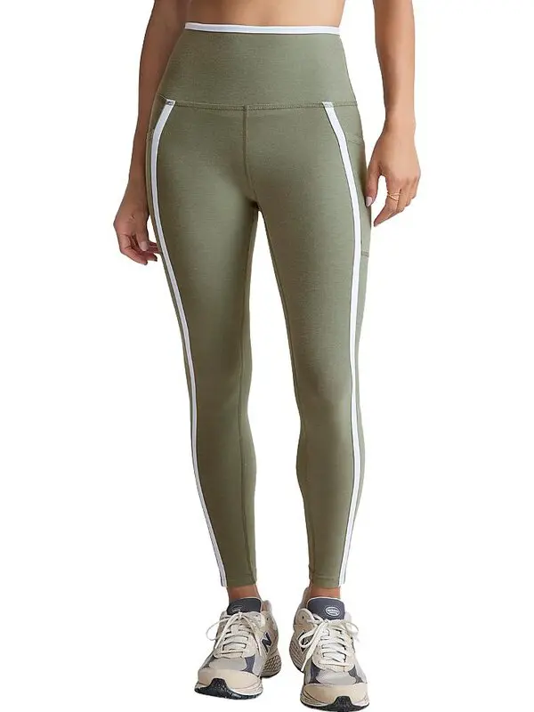 Beyond Yoga Spacedye New Moves Midi Leggings - Gray Sage/cloud White