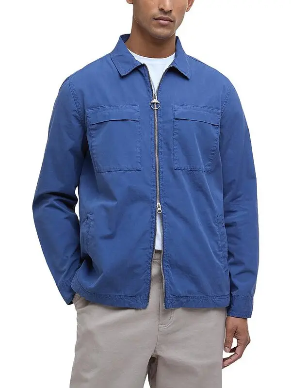 Barbour Glendale Regular Fit Front Zip Shirt Jacket - Oceana