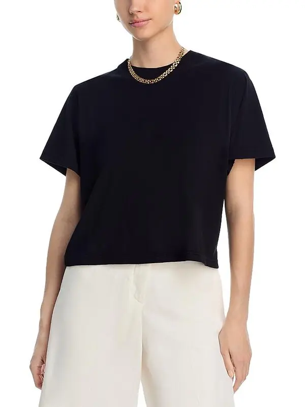 Aqua Haley Crop Boxy Tee Exclusive - Black