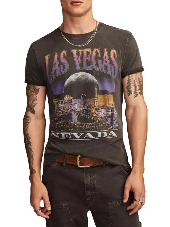 Lucky Brand Las Vegas Graphic T-shirt - Jet Black