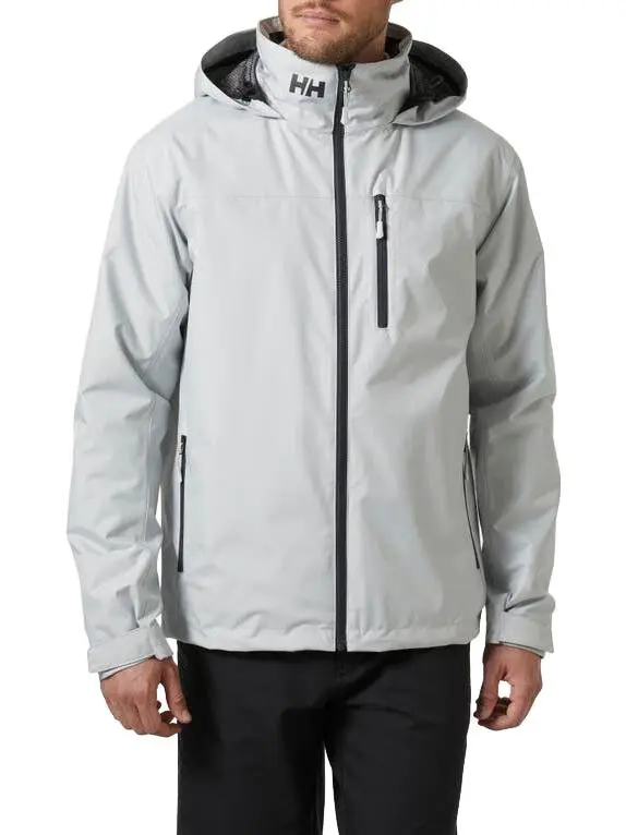 Helly Hansen Hooded Waterproof Sailing Jacket - Grey Fog