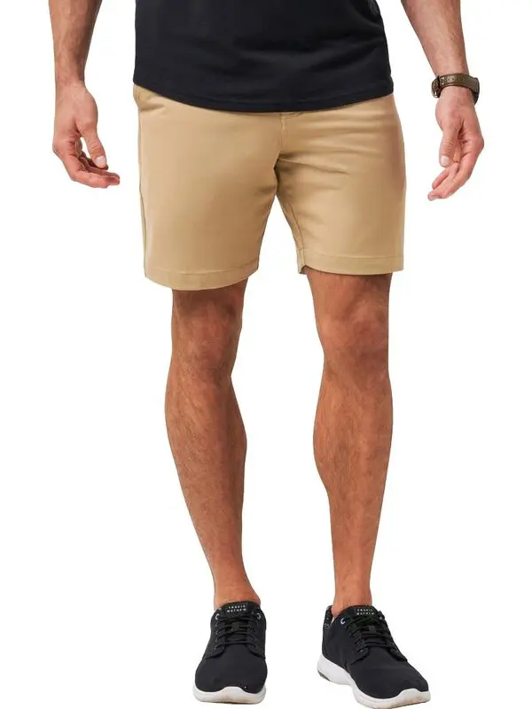 Travis Mathew Stretchknit 8-inch Shorts - Khaki