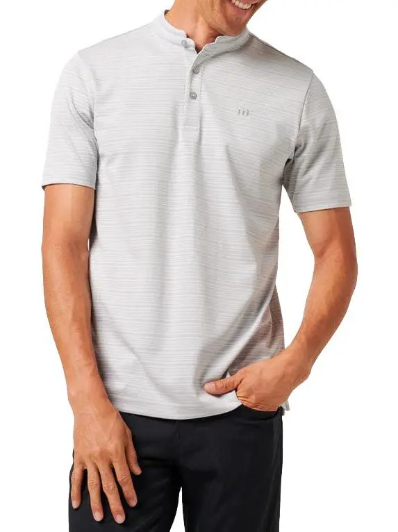 Travis Mathew Sunny Days Ahead Stripe Blade Collar Polo - Micro Chip