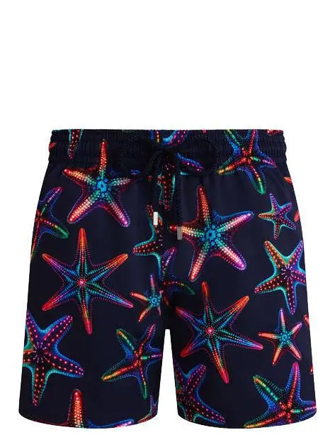 Vilebrequin Disco Star Printed Stretch Swim Trunks - Blue