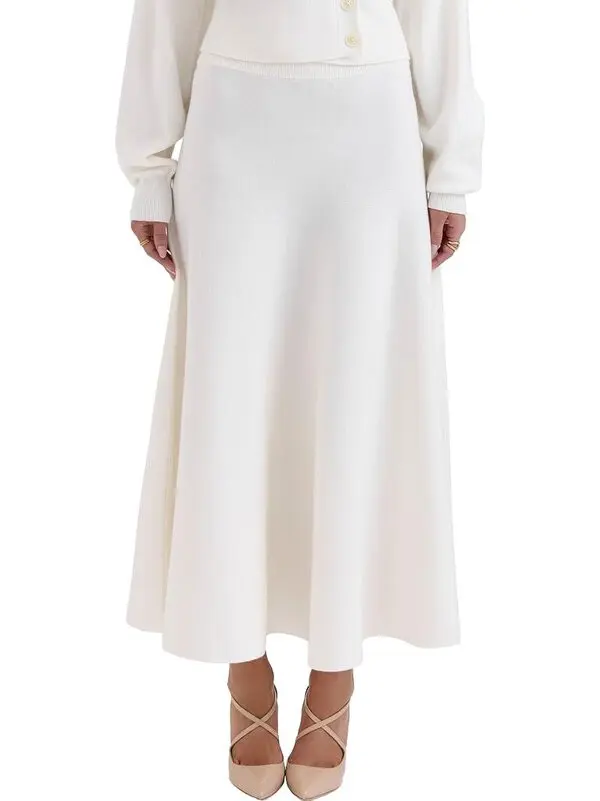 House Of Cb Solara Maxi Skirt - Ivory