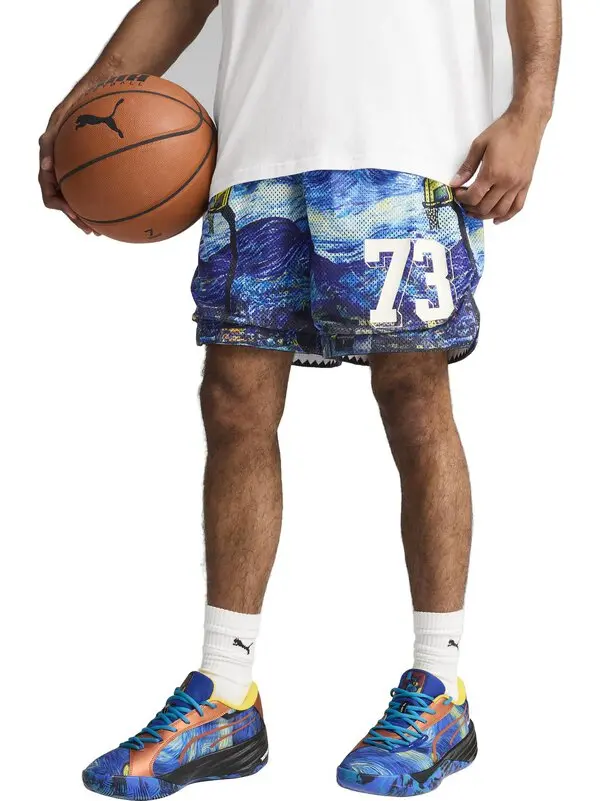 PUMA Dylan Exhibit 7" All-over-print Shorts - Blue