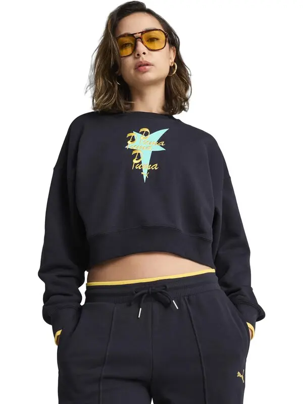 PUMA Oversized Crew Sweatshirt - Blue