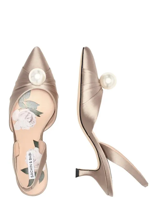 Sachin & Babi Vanderbilt Duchess Satin 2-inch Kitten Heel - Pewter