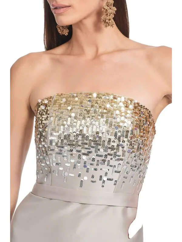 Sachin & Babi Phaedra Embellished Gown - Pewter