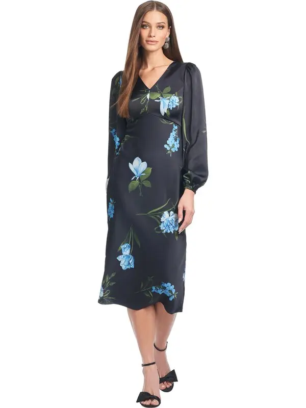 Sachin & Babi Lola Printed Midi Dress - Night Sky Blue Oculata