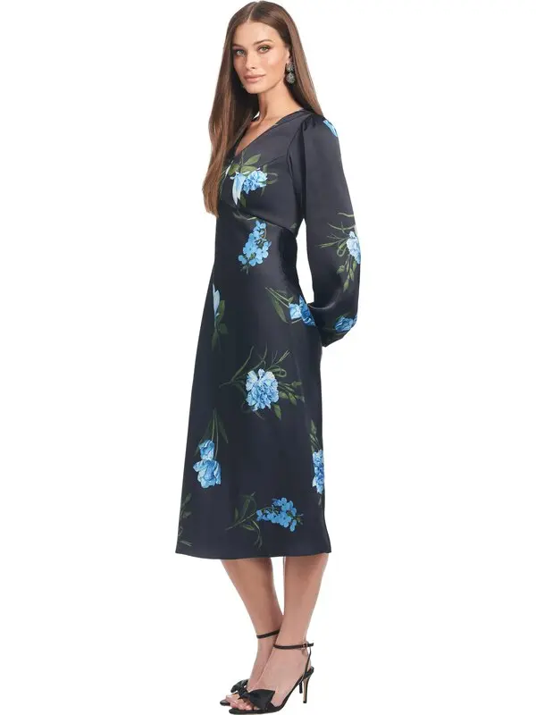Sachin & Babi Lola Printed A-line Dress - Night Sky Blue Oculata