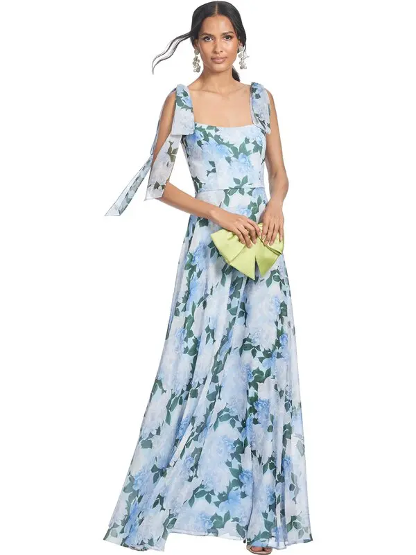 Sachin & Babi Floral Printed Maxi Gown - Glacial Peonies