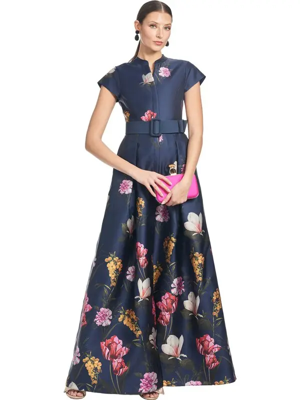 Sachin & Babi Marta Gown - Dark Midnight Garden