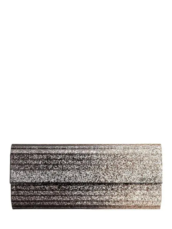 JIMMY CHOO Sweetie Dégradé Glitter Acrylic Clutch - Black
