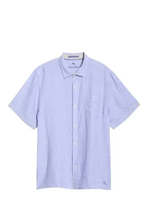 Tommy Bahama Paradise Breezer Short Sleeve Linen Button-up Shirt - Classic Lavender
