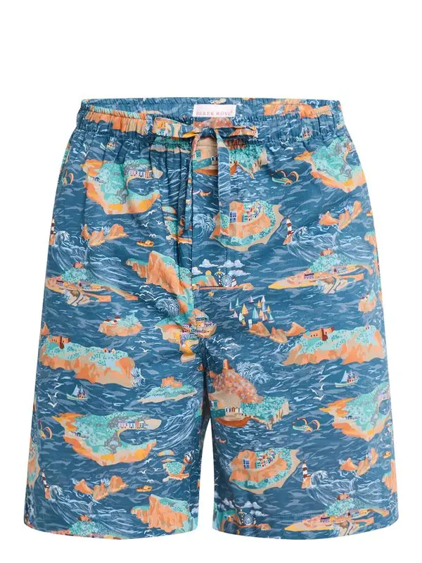 Derek Rose Ledbury Seascape Lounge Shorts - Pattern