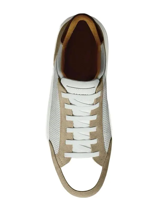 Allen Edmonds Oliver Perforated Leather Sneakers - Bone