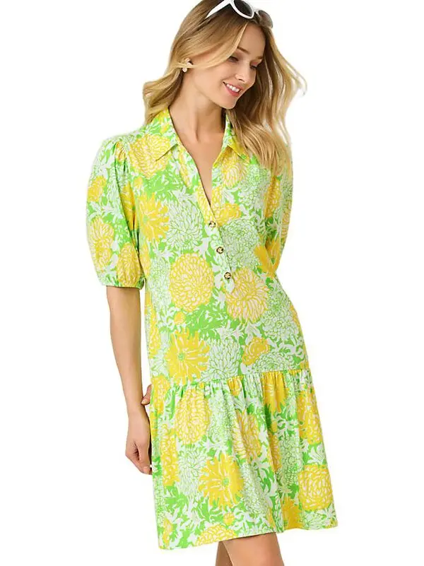Lilly Pulitzer® Bingley Shirt Dress - Crocodile Green Mumbo Jumbo