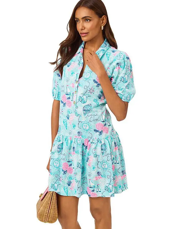 Lilly Pulitzer® Bingley Shirt Dress - Day Dream Blue Cape Cod Destination