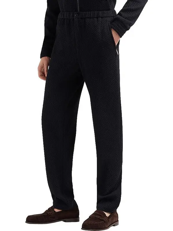 Emporio Armani 3d Jacquard Jersey Trousers - Dark Navy
