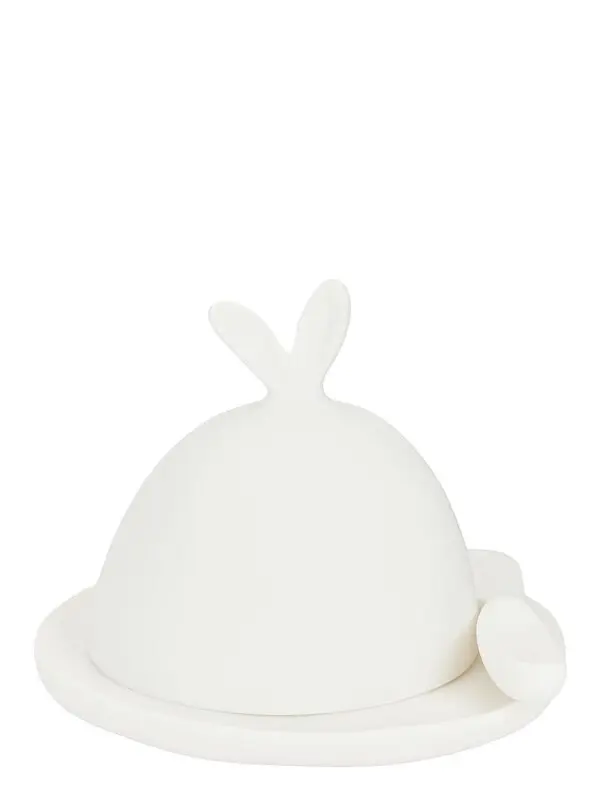 TINA FREY DESIGNS Butter Dish With Spreader - White