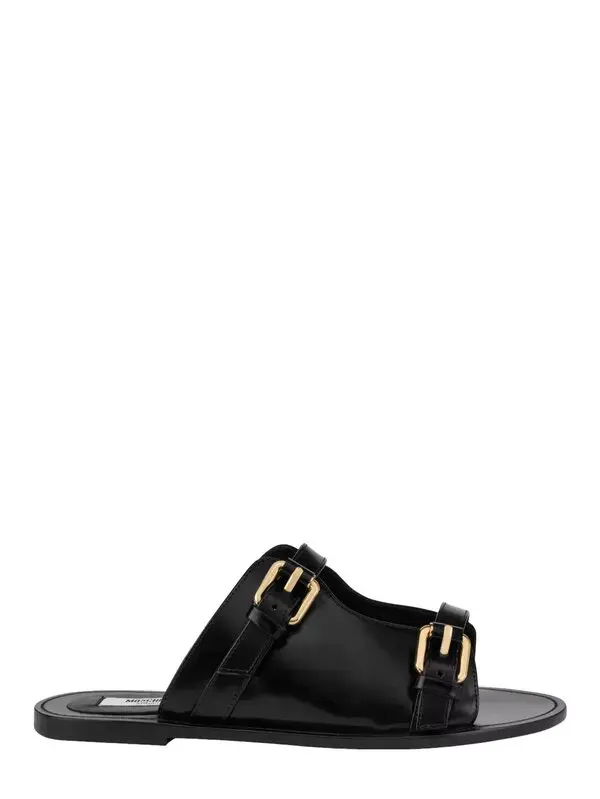 Moschino Buckled Sandals - Black