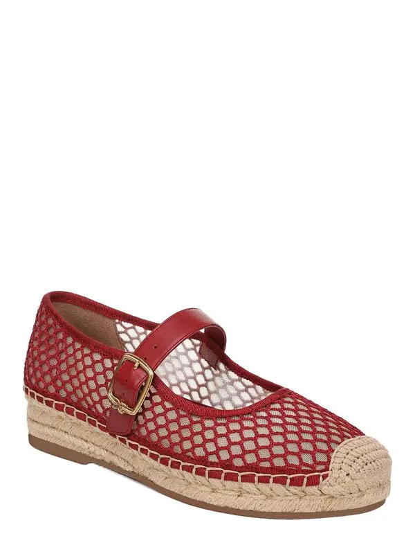 Sam Edelman Mackie Mary Jane Platform Espadrille - Deep Scarlet