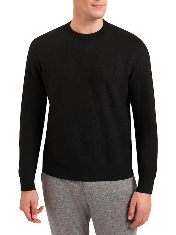 Ted Baker London Textured Crewneck Sweater - Black