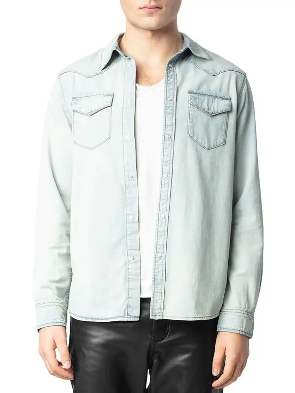 Zadig&Voltaire Saby Denim Shirt - Light Blue