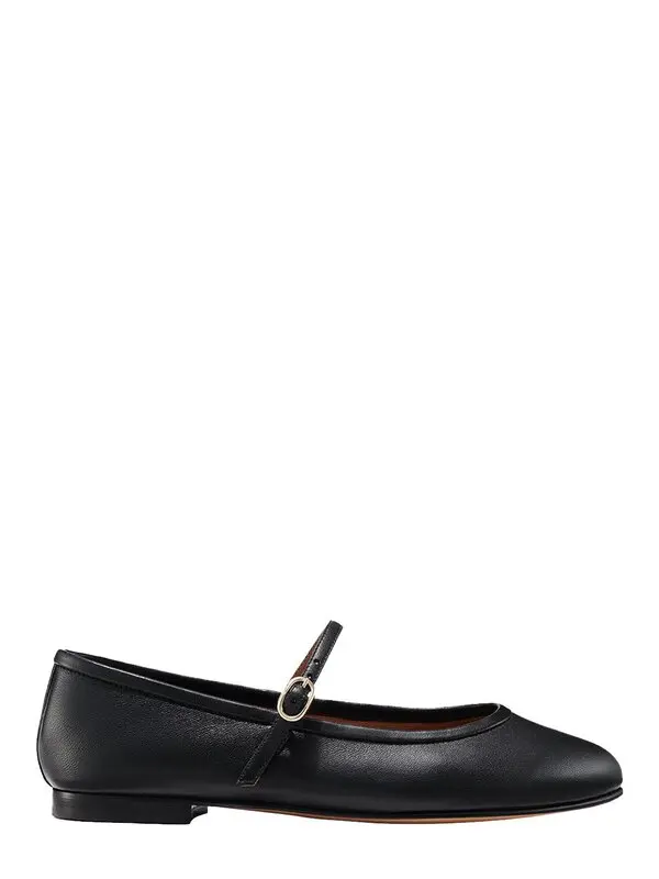 MARGAUX LONNBERG The Demi Jane Flat - Black Nappa