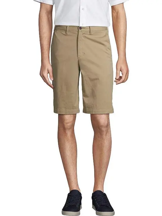 LANDS' END 11" Traditional Fit Chino Shorts - Khaki