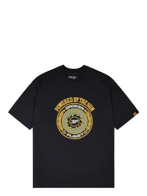 BROKEN PLANET Crest T-shirt - Midnight Black
