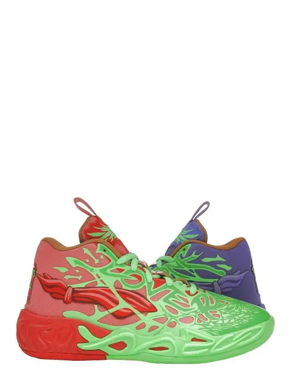 PUMA Lamelo Ball Mb.04 Teenage Mutant Ninja Turtles - Fluro Green Pes/puma Red/dark Amethyst