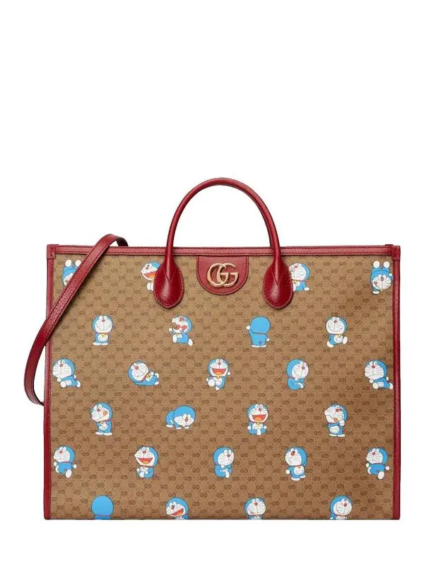 Gucci Large X Doraemon Tote Bag - Ebony/beige