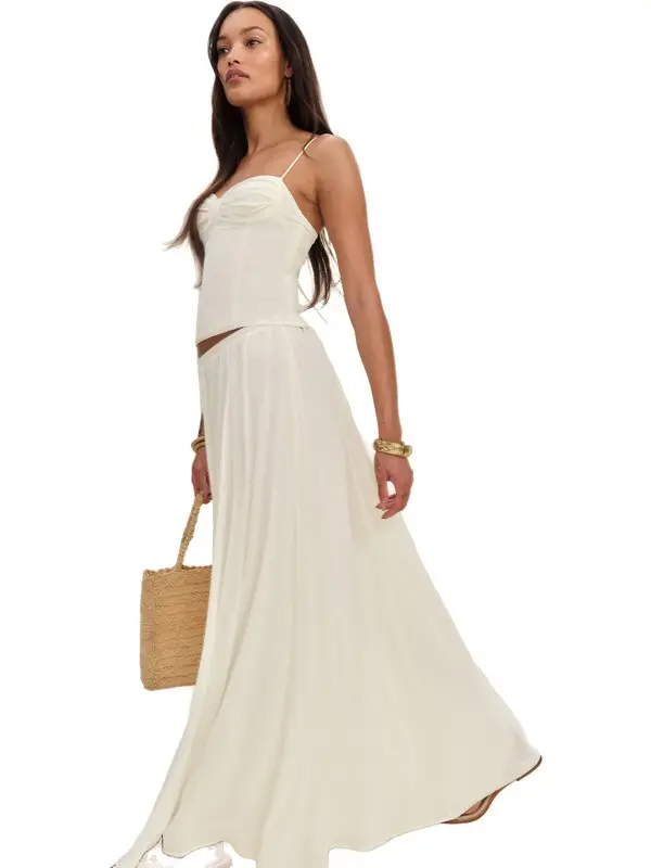 REFORMATION Gemma Maxi Skirt - Ivory