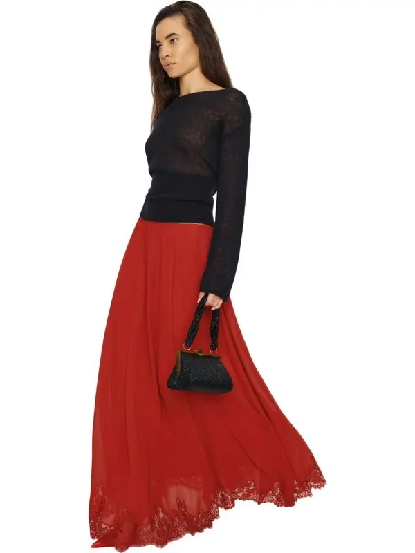REFORMATION Gemma Maxi Skirt - Red