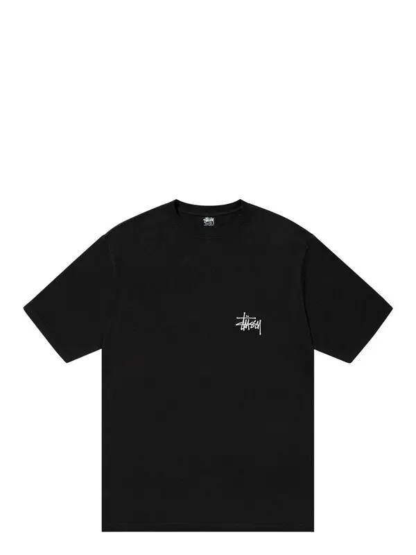 StÜssy Basic Pigment Dyed Logo Tee - Black